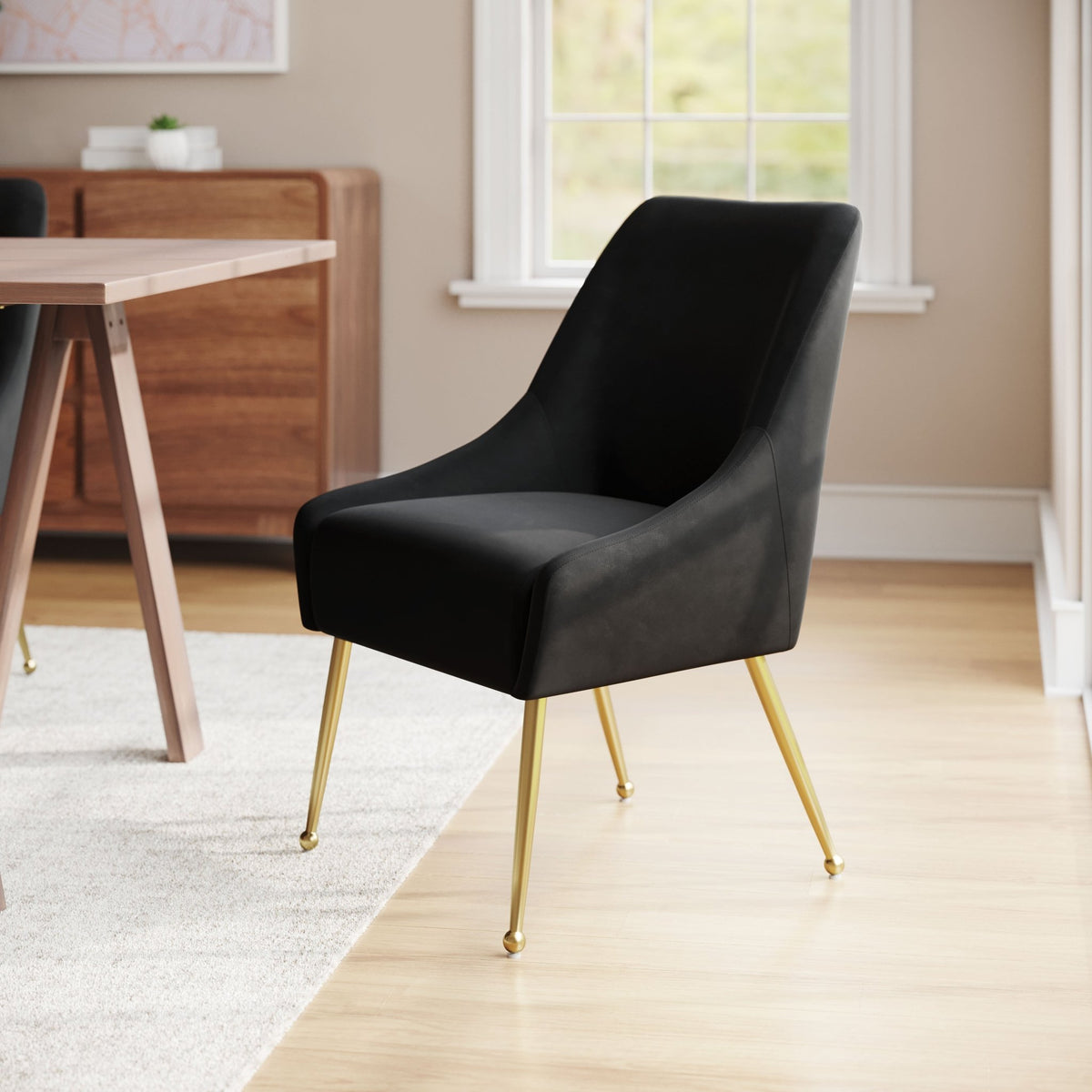 Maxine Dining Chair Black & Gold – Cozy Roots Decor