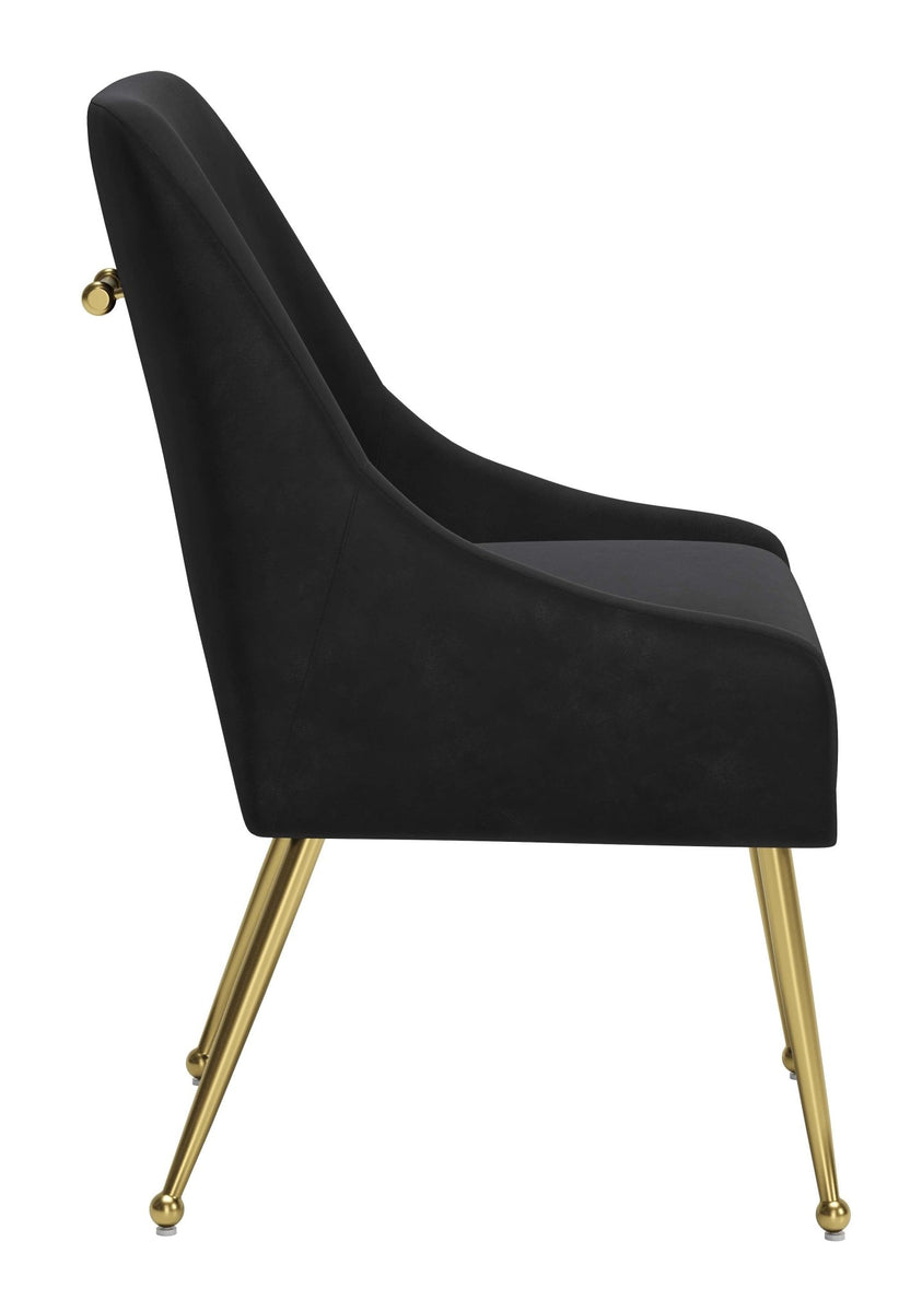 Maxine Dining Chair Black & Gold – Cozy Roots Decor